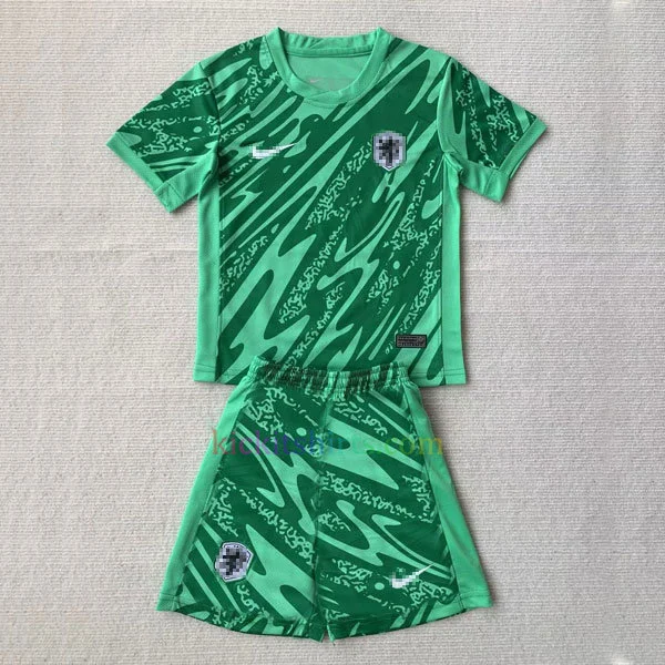 Buy Netherlands Goalkeeper Kit Kids 2024 Green | Cheap Football Shirts