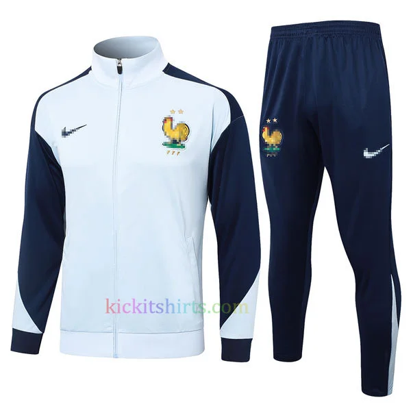 Buy France Light Blue Training Kit 2024/25 Full Sleeves Full Zip ...