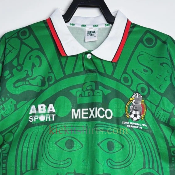 Mexico Home Shirt 1998 | Retro Mexico 1998 Jersey Green